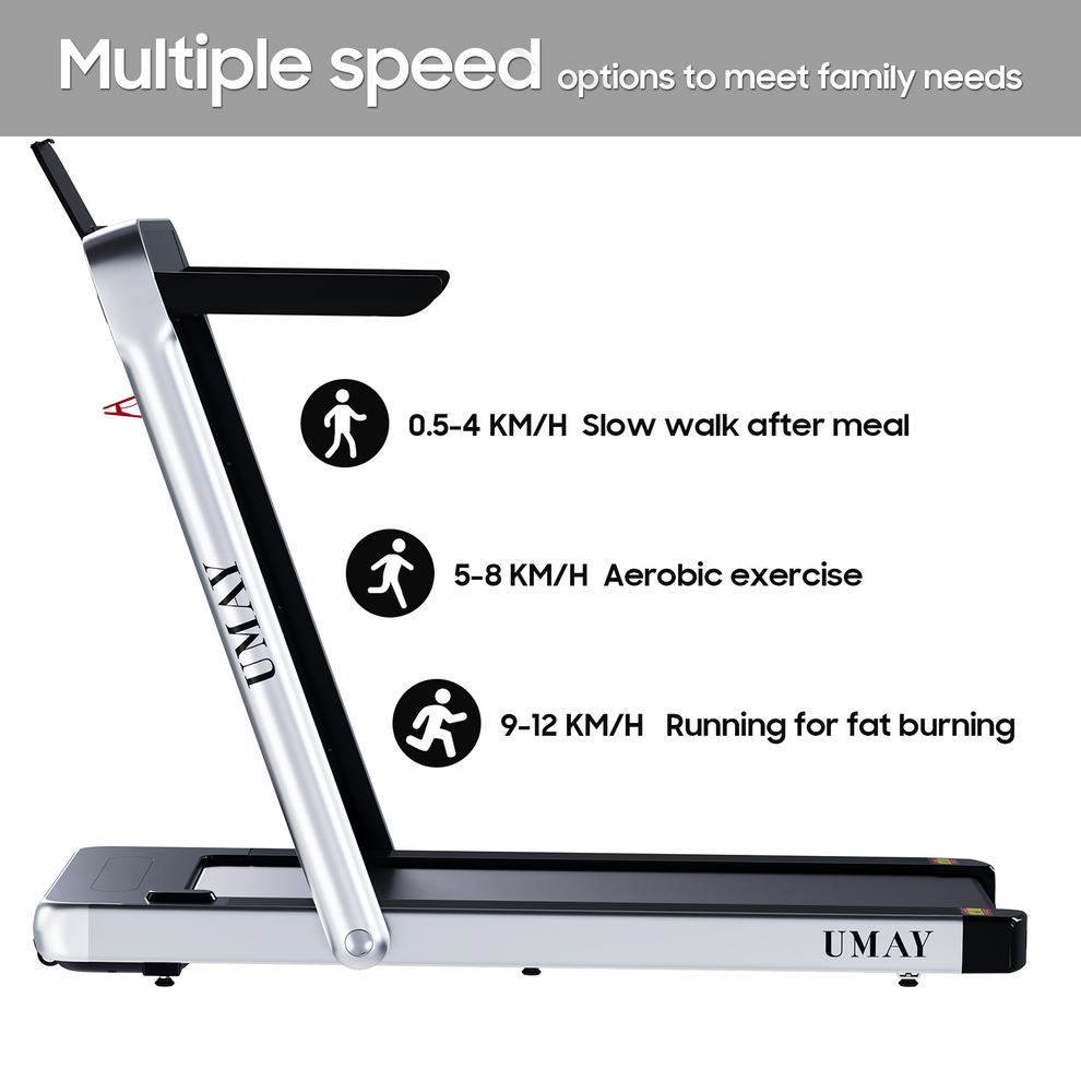 Foldable Portable 2 in 1 Treadmill for Home Office, 7.5 MPH Running ...